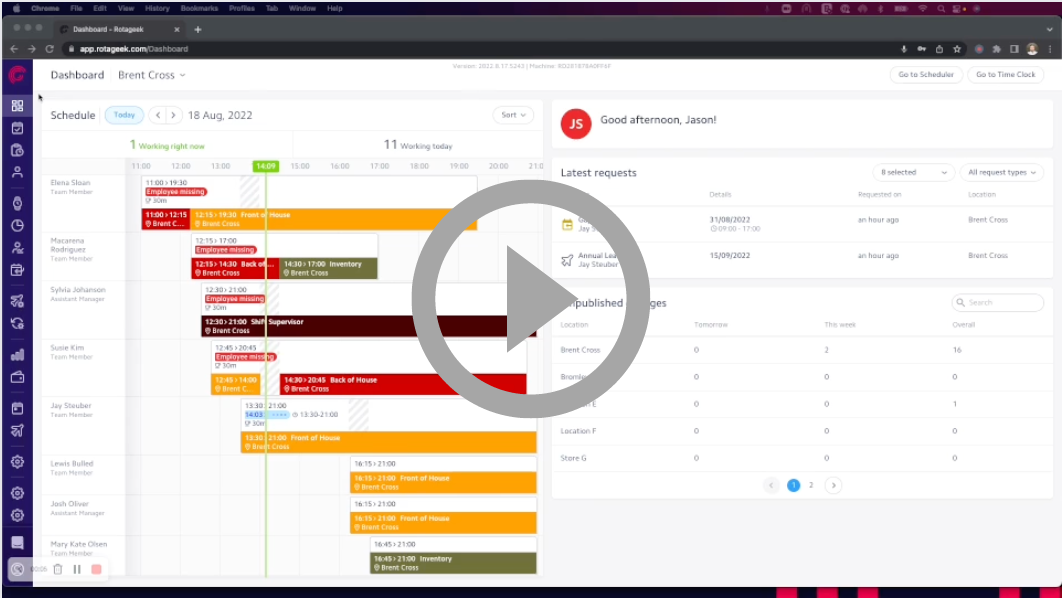 Rotageek Scheduling Software | Watch A Demo | Contact Us